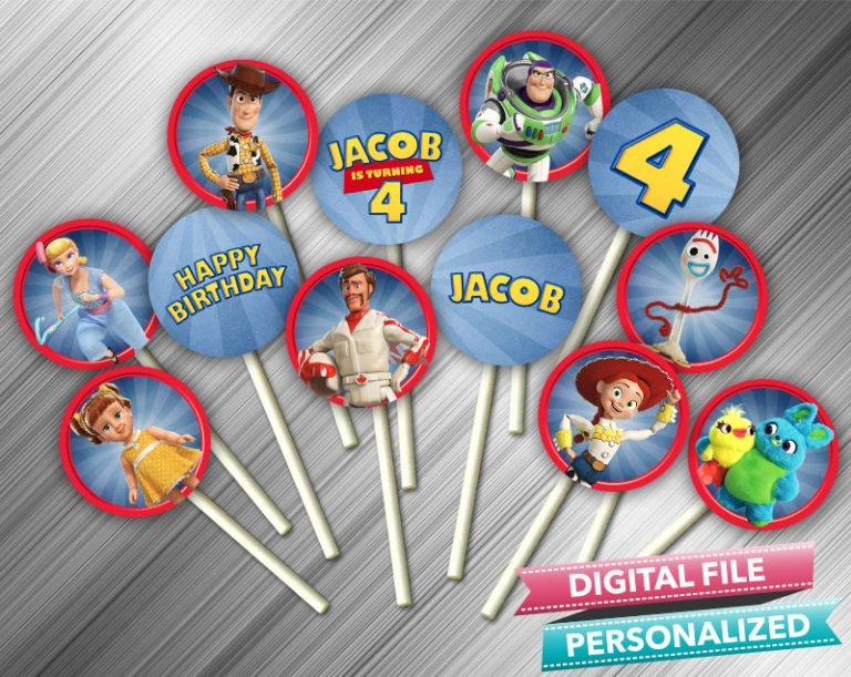 Toy Story 4 Cupcake Toppers