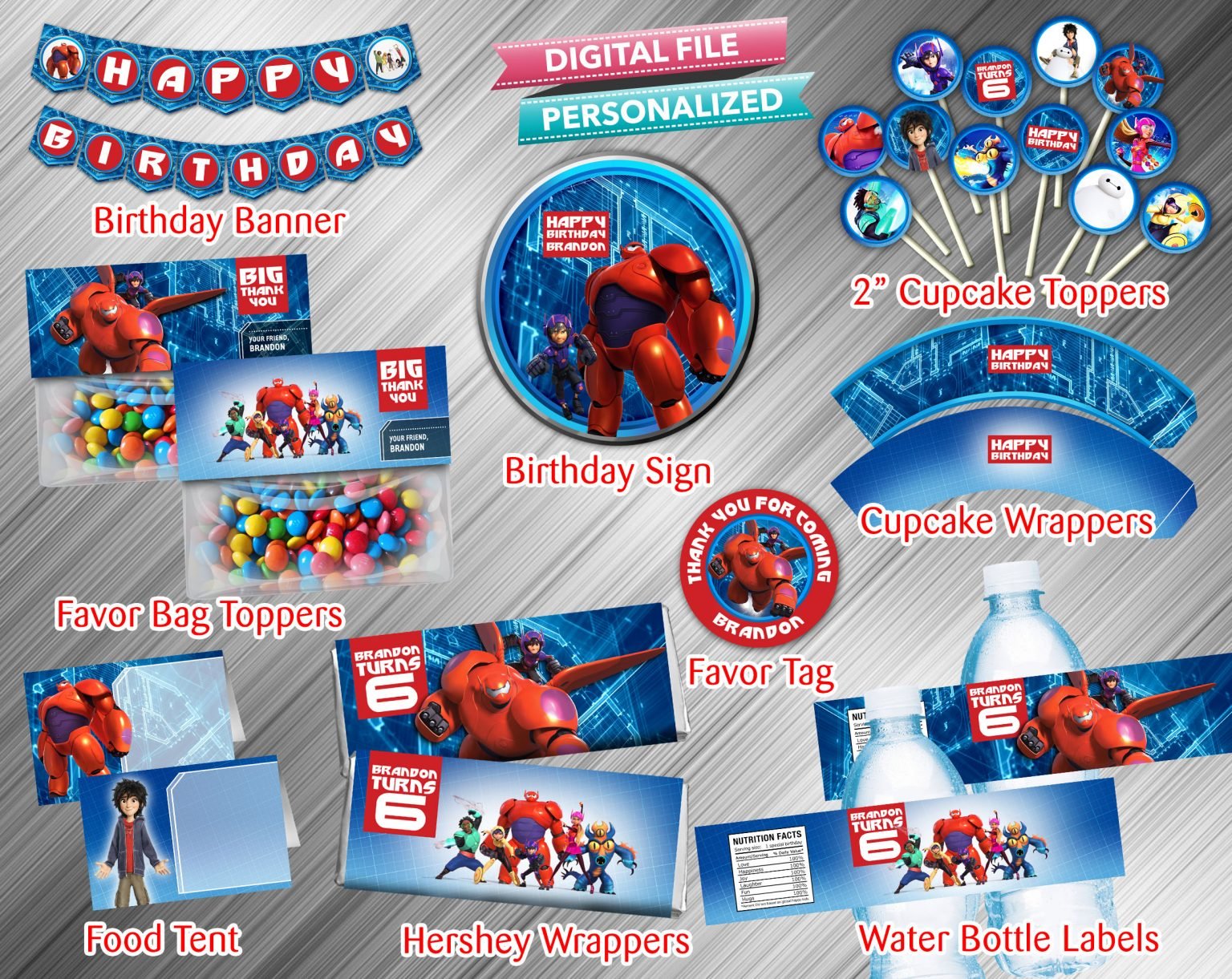 Big Hero 6 Printable Birthday Package