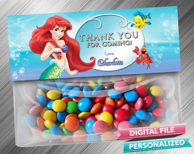 The Little Mermaid Treat Bag Toppers
