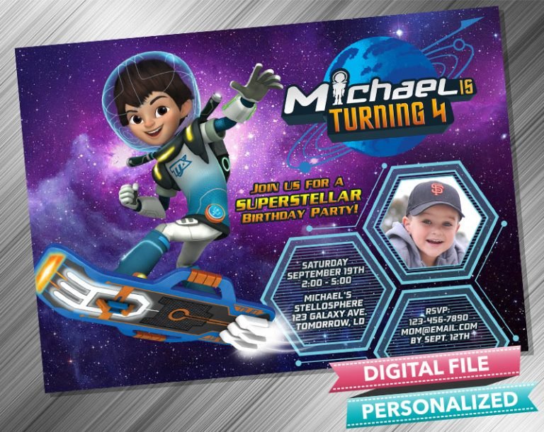 Miles From Tomorrowland Invitation with picture