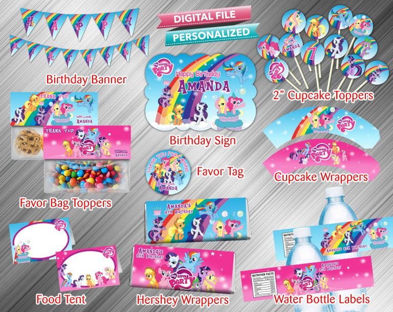 My Little Pony Printable Birthday Package