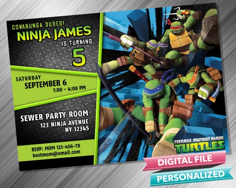 Teenage Mutant Ninja Turtles Invitation