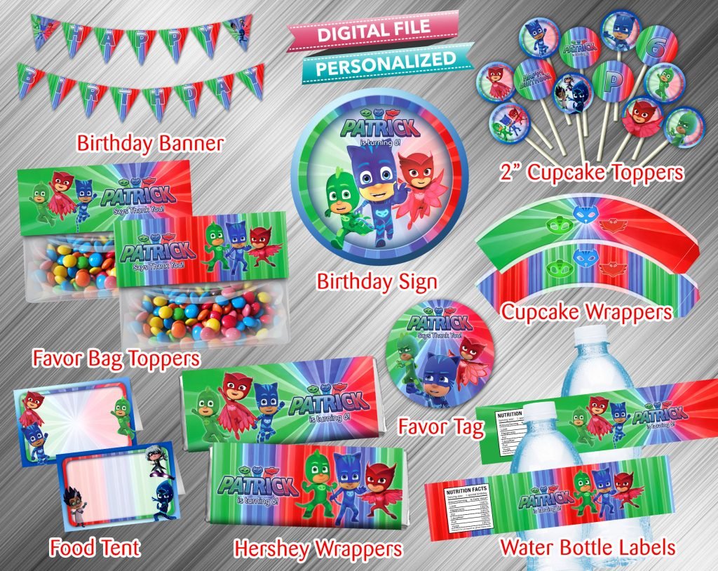 PJ Masks Printable Birthday Package
