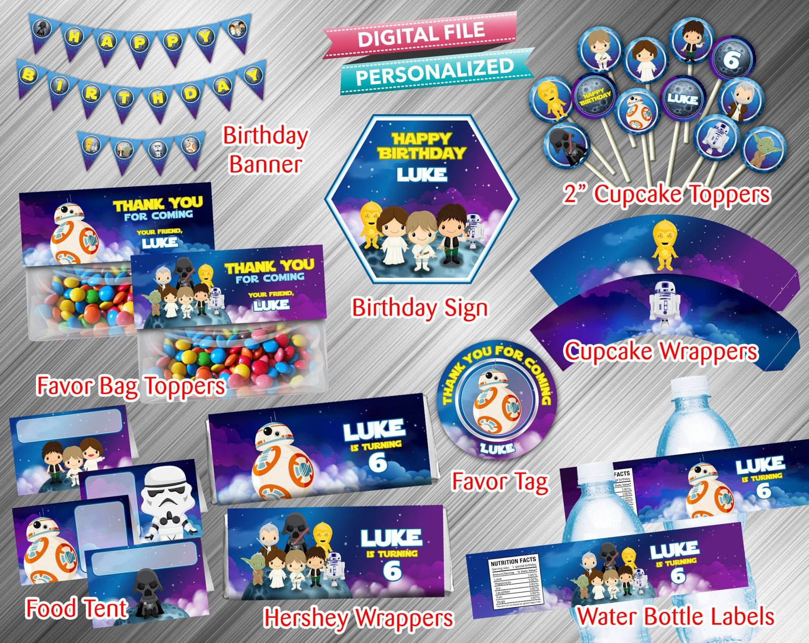 Star Wars Printable Birthday Package