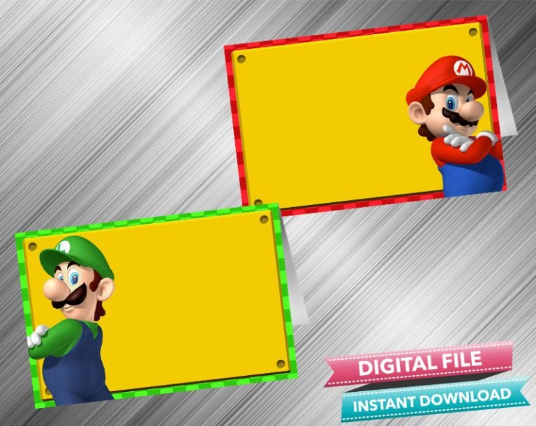 Super Mario - Birthday Invitation and Printable Party Decoration ...