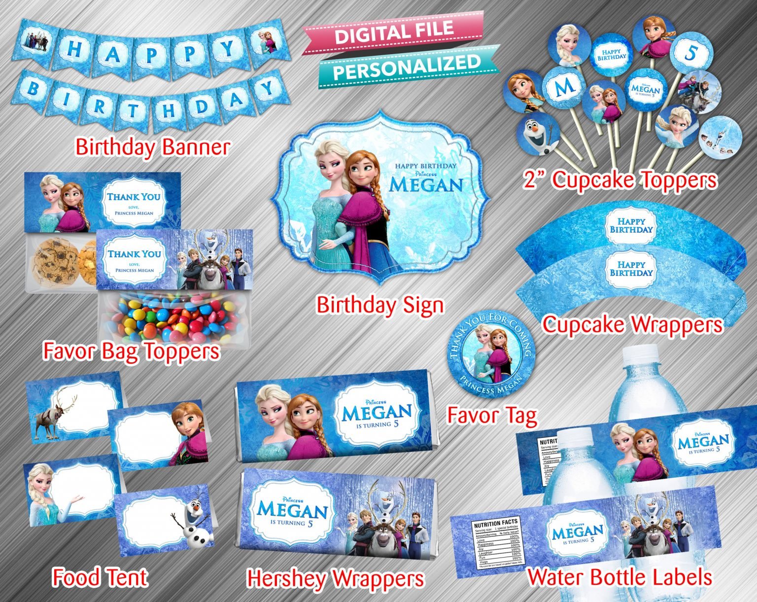 Frozen Printable Birthday Package